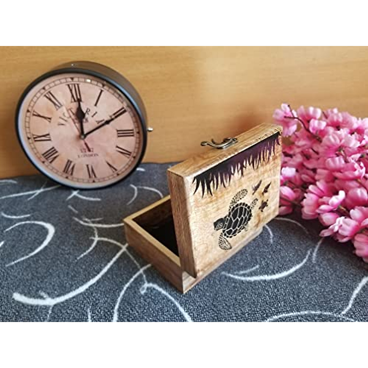 RK Collections Sea Turtle Lovers Jewelry Trinket Keepsake Box. Home Decor, Gifts for Beach and Nautical Lovers