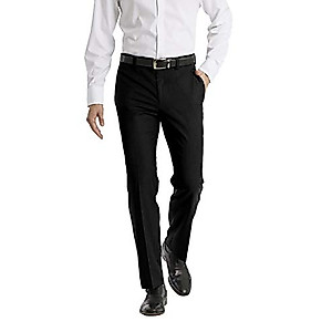 Calvin Klein Men Modern Fit Dress Pant, Black, 34W x 32L
