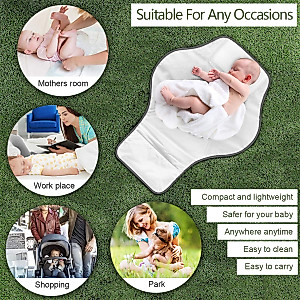 MORROLS Portable Changing Pad - Baby Diapering Travel Station for Infants & Newborns - Waterproof Changing Mats Portable with Head Cushion - Excellent Baby Gifts(26X19.7in)