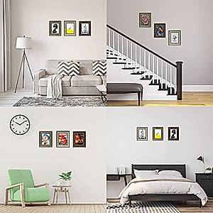 XUANLUO 3 Pack 5x7 Inch Farmhouse Rustic Picture Frame Sets Distressed Farmhouse Plastic Frame withTempered Glass for Wall Mount or Tabletop Display