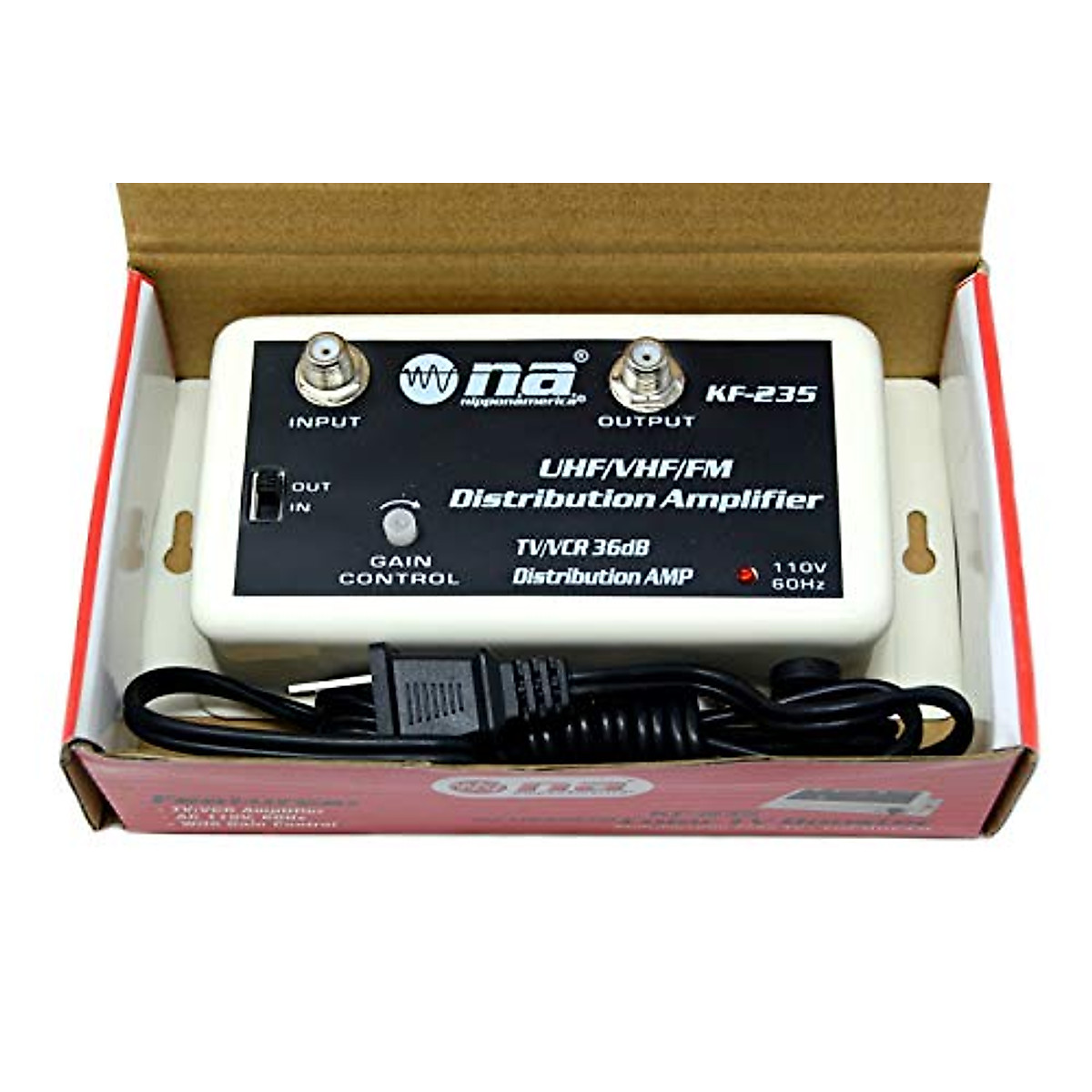 36 DB Cable Antenna Color TV Booster Signal Amplifier VHF UHF FM HDTV