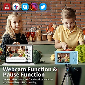 Digital Camera 4K 44MP Compact Point and Shoot Camera with 16X Digital Zoom 32GB SD Card,Kids Camera 2.4 Inch, Vlogging Camera for Teens Students Boys Girls Seniors(Blue2)