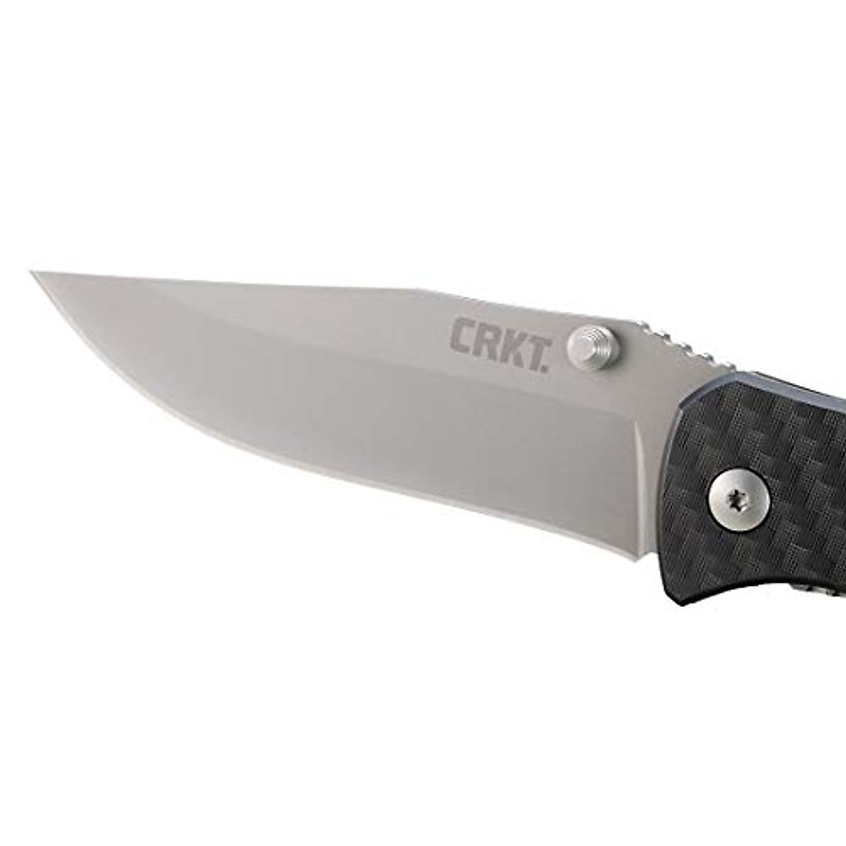 CRKT Xan EDC Folding Pocket Knife: Everyday Carry Plain Edge Folder with Frame Lock, Clip Point Blade with Bead Blast Finish, Carbon Fiber and G10 Handle 2085