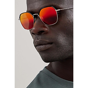 Maui Jim Men's and Women's Moon Doggy Polarized Fashion Sunglasses, Gunmetal/Hawaii Lava ™, Medium