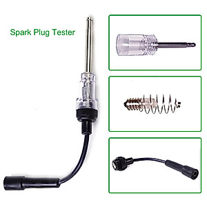 Petrol Engine Cylinder Compression Tester Kit and Spark Plug Tester Tool Fit for Automotive Car Lawnmower Truck Chainsaw Motorcycle Boat Petrol Gas Engine Diagnostic Compression Tester Kit (9 Pcs)