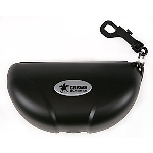 Crews 207 Hard shell Crush Resistant Eyeglass Case with Belt Loop Hook, Black