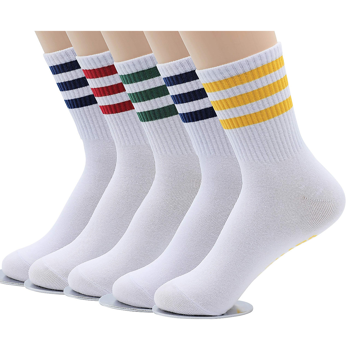 MK SOCKS 5 PCS Sets Premium Cotton Athletic Sports Running Retro Cute Matching School Crew Socks For Men/Women