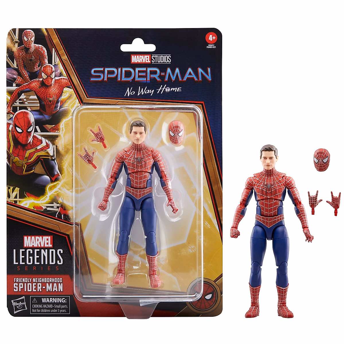 Marvel Legends Series Friendly Neighborhood Spider-Man, Spider-Man: No Way Home Collectible 6 Inch Action Figures, Ages 4 and Up