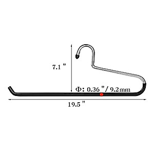 VASLIM Extra-Wide Drapery Hangers Blanket Hangers Heavy Duty Black Vinyl Coated Nonslip - Holds Up to 40 Lbs - Great for Quilts, Comforters, Table Cloths, Bedding, Towels, Rugs (8 Pack)