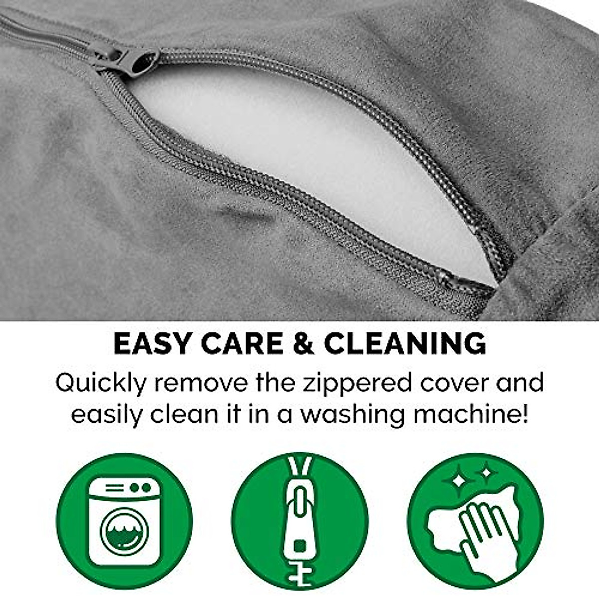 Furhaven 35" Round Orthopedic Dog Bed for Large/Medium Dogs w/ Removable Washable Cover, For Dogs Up to 50 lbs - Sherpa & Suede Snuggery - Gray, 35-inch