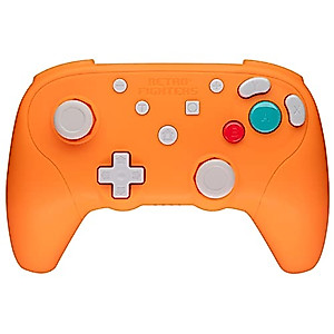 Retro Fighters BattlerGC Wireless Controller - Gamecube, Game Boy Player, Switch & PC Compatible (Orange)