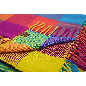 Borges & Scott Signature - 100% Cashmere Blanket Throw - Multi Patch