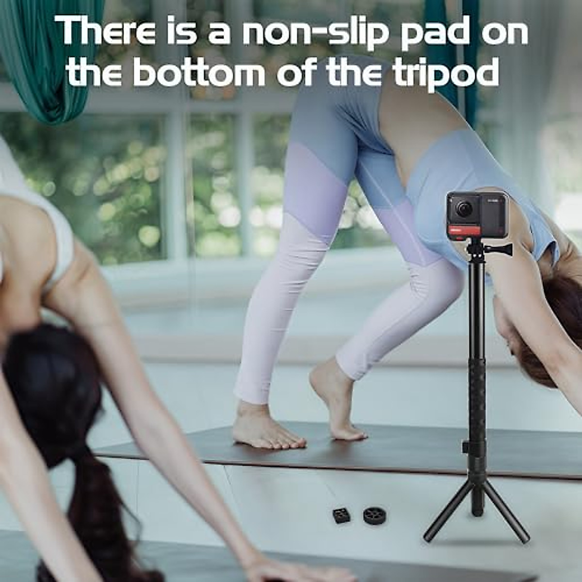 O'woda Invisible Selfie Stick for Insta360 X4, Extendable Portable Monopod Bullet Time Rotatable Handle Kit with Mini Camera Tripod for Insta360 X4, X3, ONE X2, ONE X, ONE RS