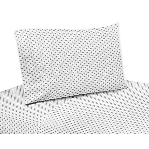 Sweet Jojo Designs Blush Pink, Grey and White Shabby Chic Watercolor Floral Girl Toddler Kid Childrens Bedding Set 5 Pieces Comforter, Sham and Sheets - Rose Flower Polka Dot