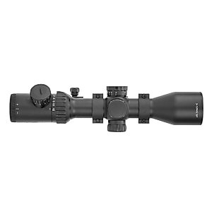 Monstrum 3-12x42 AO Rifle Scope with Illuminated Mil-Dot Reticle and Offset Reversible Scope Rings | Black