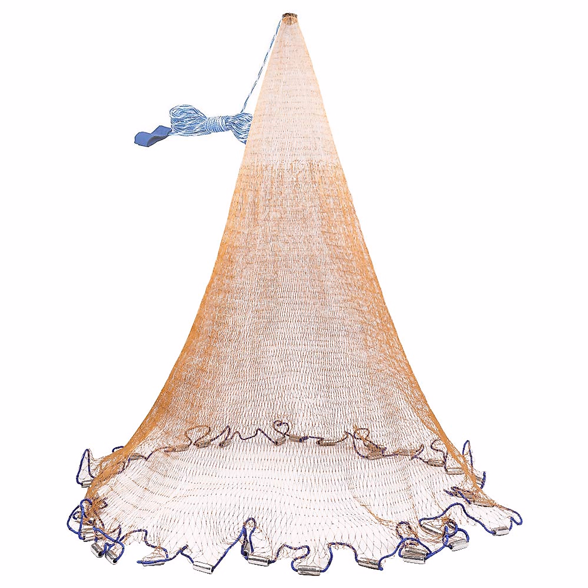 OTOEZ Fishing Net Cast Nets for Fishing 3Ft-8Ft Radius Saltwater Easy Throw Net Nylon/Tire Line 0.47/0.79 Inch Mesh Size for Bait Net Trap, with Sinker Aluminum Frisbee (8FT, Tire Line No Ring)