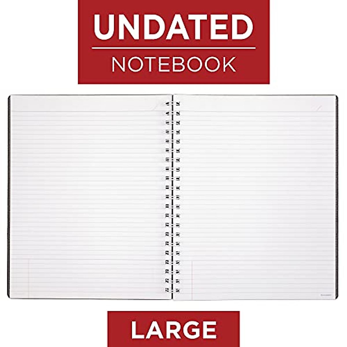 AT-A-GLANCE Notebook, Twinwire, Ruled, 80 Sheets, 11 x 8-3/4", Collection, Heather Gray (YP145-45)