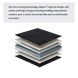 Weighted Blanket, Wearable Heavy Blanket 10lbs(57.4''x47.2'') Grey for Adult, Soft Material with Premium Glass Beads for Better Sleep