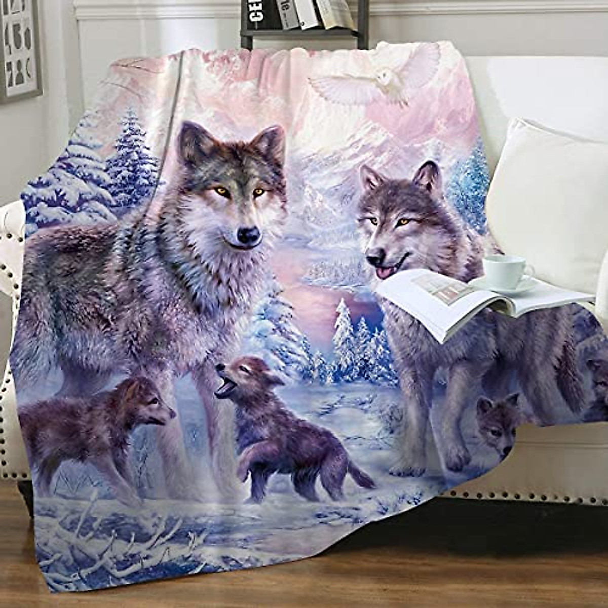 KYKU Blankets and Throws - Fleece Blanket Decorative for Adults and Kids Design Pretty Art Gift Home Decorative Living Room Sofa Hug Plush Soft Beding Nap Cozy Blanket