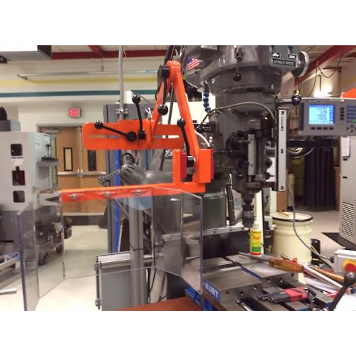 Floor Mount Milling Machine Safety Guard, Interlocked Model. Part # MG-1-SK1 by ATS MACHINE SAFETY SOLUTIONS