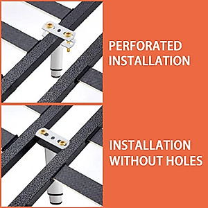 BokWin 2 Pcs Bed Center Support Leg,7.08 Inch-13 Inch Bed Frame Feet Replacement,Adjustable Bed Frame Legs for Bed Sofa Cabinet Furniture Frame(White)