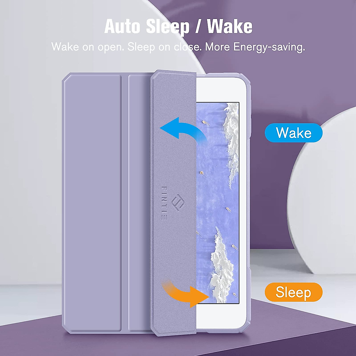 Fintie Hybrid Slim Case for iPad Mini 5th Generation 2019 / iPad Mini 4 (7.9 Inch) - [Built-in Pencil Holder] Shockproof Cover with Clear Transparent Back Shell, Lilac Purple