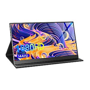 Feiasia Portable Monitor for Laptop 144Hz 16.1 inch 1080P HDR Ultra Slim Gaming Monitor Second Monitor Travel Monitor Laptop Sreen Extender for Cellphone, PC, PS3-5, Mac, etc