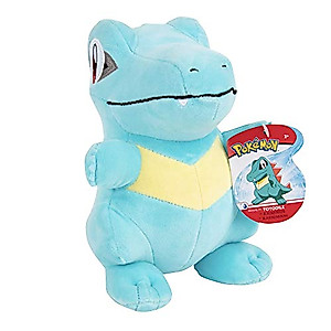 Pokémon 8" Totodile Plush - Officially Licensed - Gold and Silver Starter - Authentic Soft Stuffed Animal Toy Figure - Valentine's Day & Easter Basket Stuffer Gift for Kids, Boys, Girls - 2+