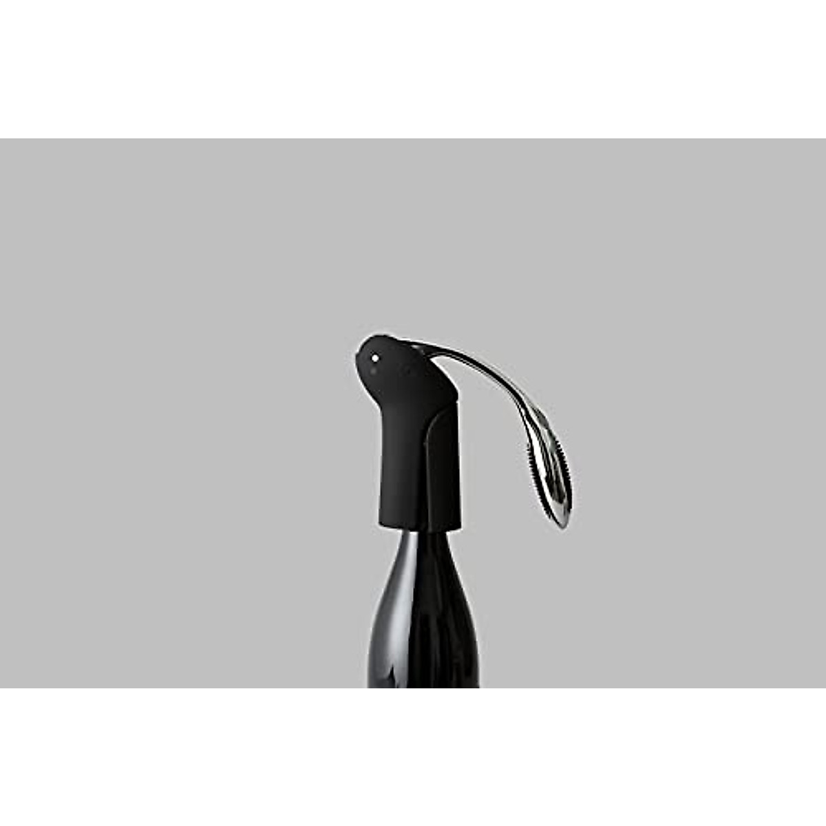 Rabbit Vertical Lever Corkscrew with Foil Cutter, 5 1/2w x 2 1/2d x 6h (in), Black