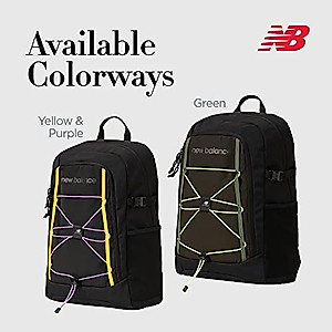 New Balance Laptop Backpack, Bungee Travel Bag for Men and Women, Multi, One Size
