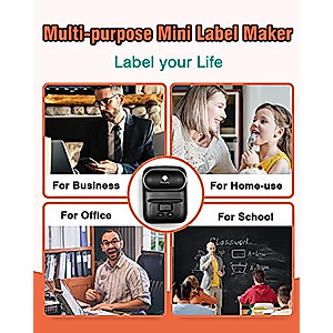 Phomemo M110 Label Maker with 1.96" x 1.96"（50x50 mm） Round Thermal Label for Barcode Label, DIY Logo Design