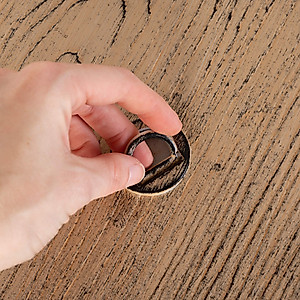 Fire Sense 62739 Thatcher Woodgrain Aluminum Convertible Gas Fire Pit Table 55,000 BTU Outdoor Portable with Fire Bowl Lid, Nylon Weather Cover & Clear Fire Glass - Driftwood Finish - Round - 42"