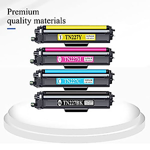 TN227 Compatible TN227BK TN227C TN227M TN227Y High Yield Toner Cartridge Replacement for Brother MFC-L3770CDW Printer Toner (3BK+1C+1Y+1M).