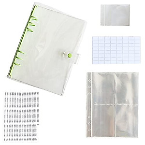 Diamond Painting Beads Storage Book Diamonds Container A5 Album Binder with Pockets Self Sealing Plastic Bags Clear Loose Leaf Organizer,Diamond Painting Rhinestone Storage