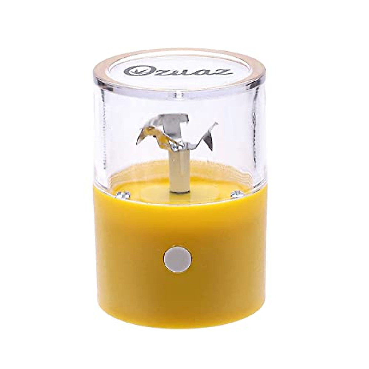 OZUAZ Lid Electric Plastic Grinder Herb Grinder, Blades Updated Spice Grinder, Electric Rechargeable Grinder with Transparent Chamber, High-efficiency, Portable and Waterproof coffee Grinder(Black)