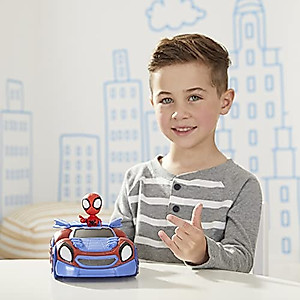 Spidey and His Amazing Friends Marvel Change 'N Go Web-Crawler and Spidey Action Figure, 2-in-1 Vehicle, 4-Inch , for Kids Ages 3 and Up