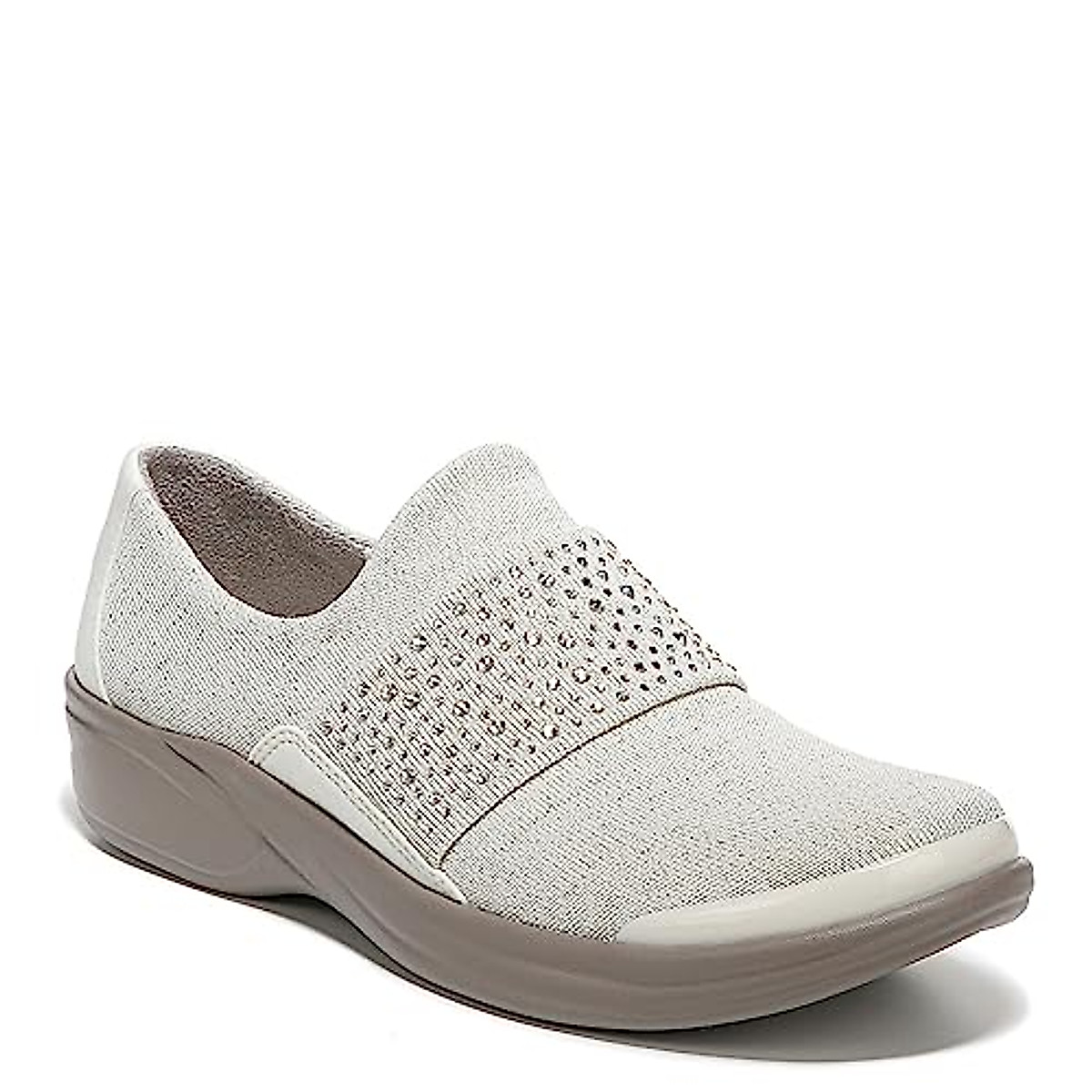 BZees Womens Pizazz Slip-On Eggnog Sparkle 7.5 W