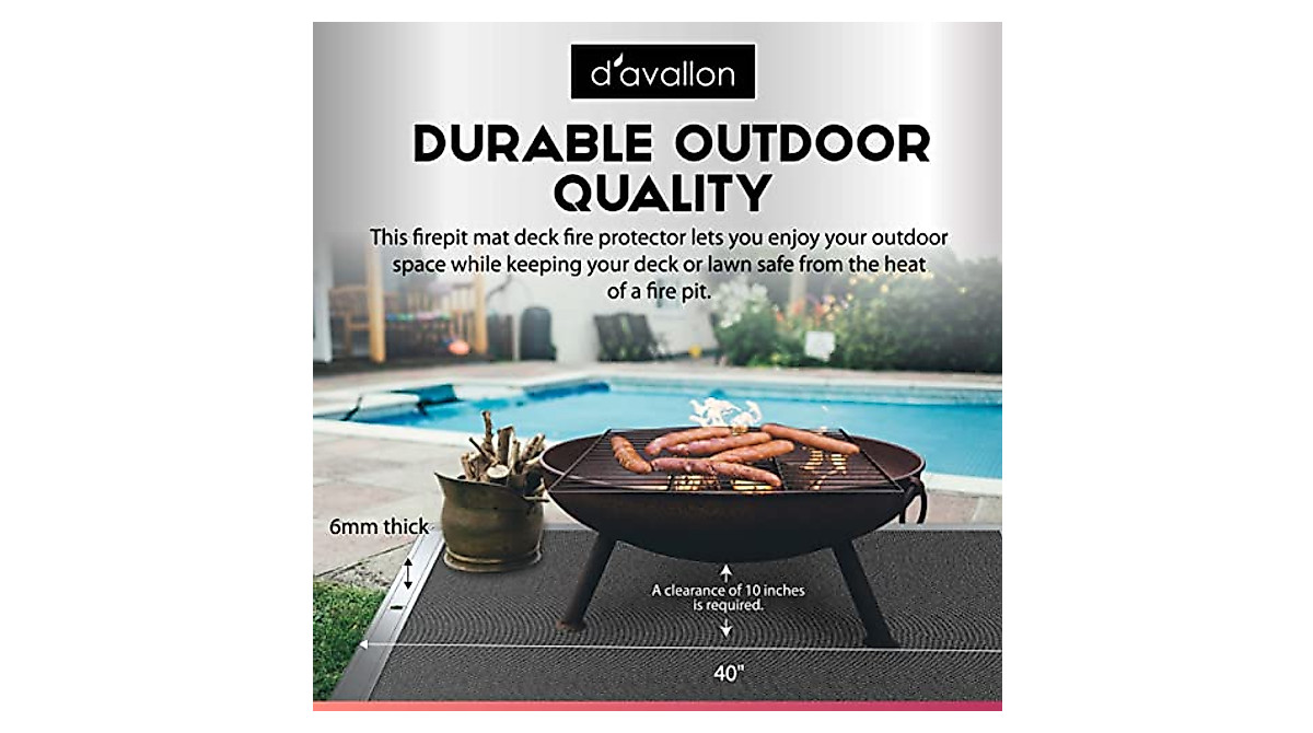 Premium Fire Pit Mat - 40"x40" Safety & Durability