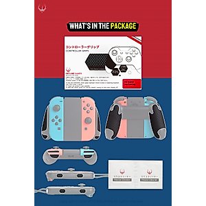 HOTLINEGAMES 2.0 Plus Controller Grip Compatible With Nintendo Switch Joy-Con Grips Tape, Anti-Slip, Sweat-Absorbent, Easy to Apply (Handle Grips+Buttons+Triggers (12PCS))