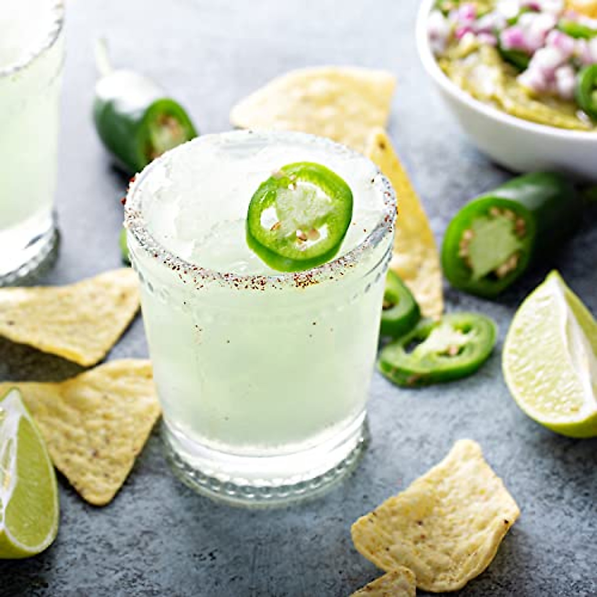 Taco Tuesday 56-Oz. Margarita & Slush Maker, Shave, Blend, and Shave-Blend Settings, Water Drip Reservoir and Cord Storage Included, White/Lime Green