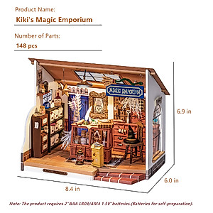 ROBOTIME DIY Miniature House Kit with Furnitures Tiny House Making Kit with LED Light Creative Gifts for Teens Adults Home Decor