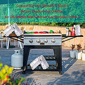 DONSIQIZZ 30-Pack Grease Tray Liner Grease Cup Liners for Member's Mark 4-Burner and Pro-Series 5-Burner Outdoor Flat Top Gas Griddle l Drip Pans Disposable Aluminum Foil