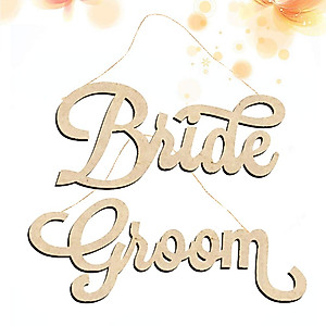 TOYANDONA Bride to be Sign 2pcs Wood Sign Letter Wall Hanging Decoration Wedding Photo Booth Prop