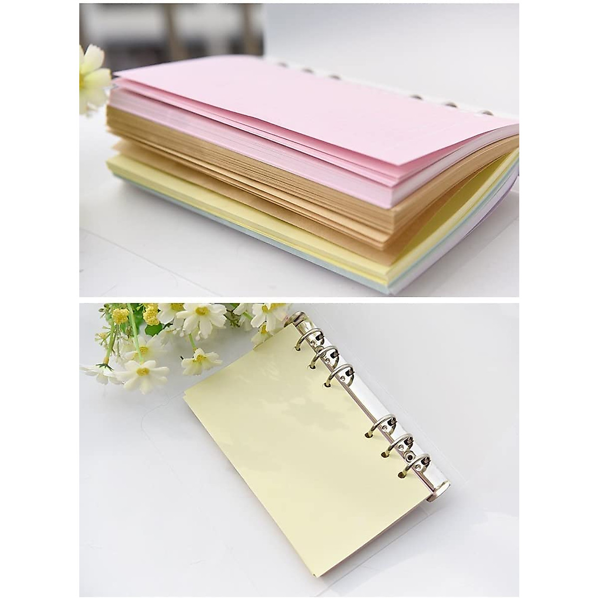 A5 Color Notes Refill to do list for Ring Bound Planners and Notebooks, fits Filofax, Kikki K, Recollection, Carpe Diem, 6 Ring binder, (PLANNER NOT INCLUDED) (Pink (To Do))