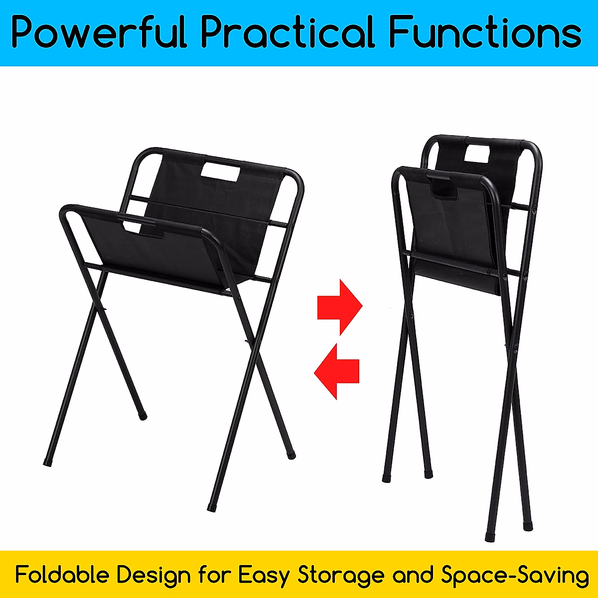 MEEDEN Canvas Art Print Rack: Folding Metal Display and Storage Rack - Portable Art Drying Rack for Poster Stand Canvas Panels Artworks & Artist Galleries - Medium