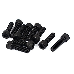 uxcell 1.5mm Pitch M10 x 35mm Cap Head Hexagon Socket Key Screws Bolts 10 Pcs