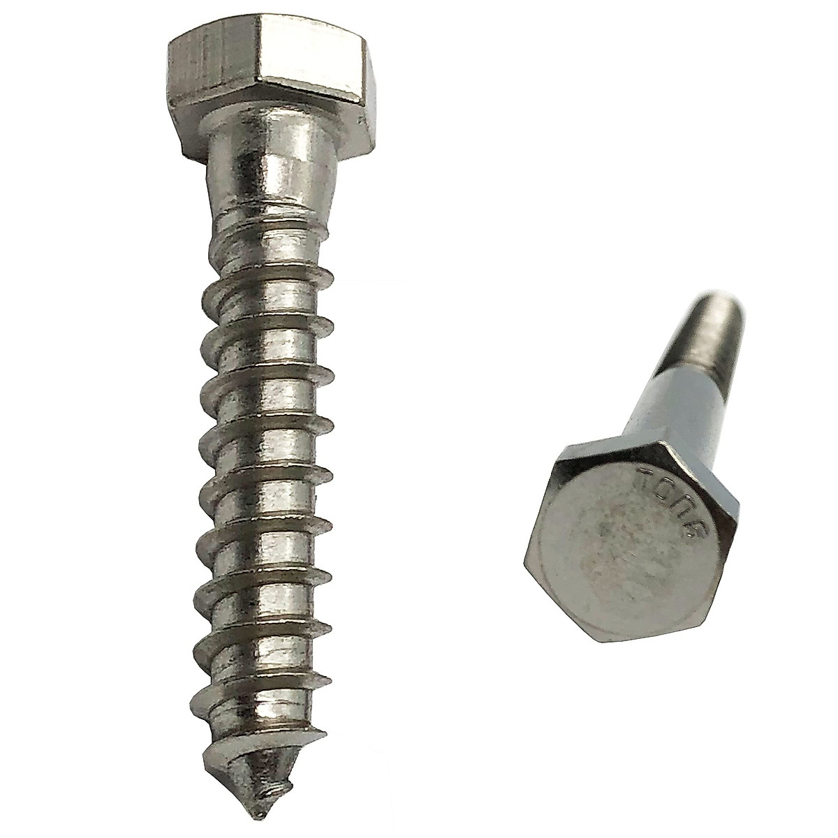 3/8" X 1.5" - 304 Grade Stainless Steel lag screws, Hex head fasteners, stainless steel screw. Use as Construction, wood, metal, lag screw, mounting screws fasteners lag bolts. Heavy duty screws. (25)