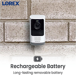 Lorex 2K WiFi Security Camera – Outdoor & Indoor Add on Battery Operated Camera Wireless Surveillance System -Active Deterrence, Motion Detection, Color Night Vision, 2 Way Talk