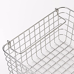 Muji 44831755 Stainless Steel Wire Basket 3, Approx. Width 14.6 x Depth 10.2 x Height 4.7 inches (37 x 26 x 12 cm)