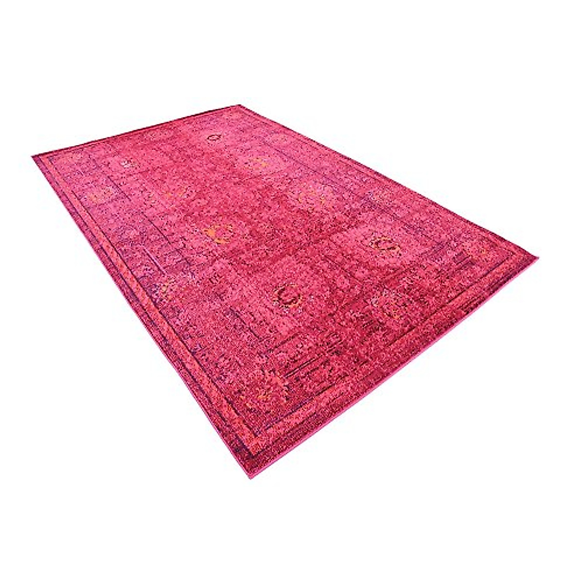 Unique Loom Medici Collection Vintage Botanical Traditional Red Area Rug (5' 0 x 8' 0)
